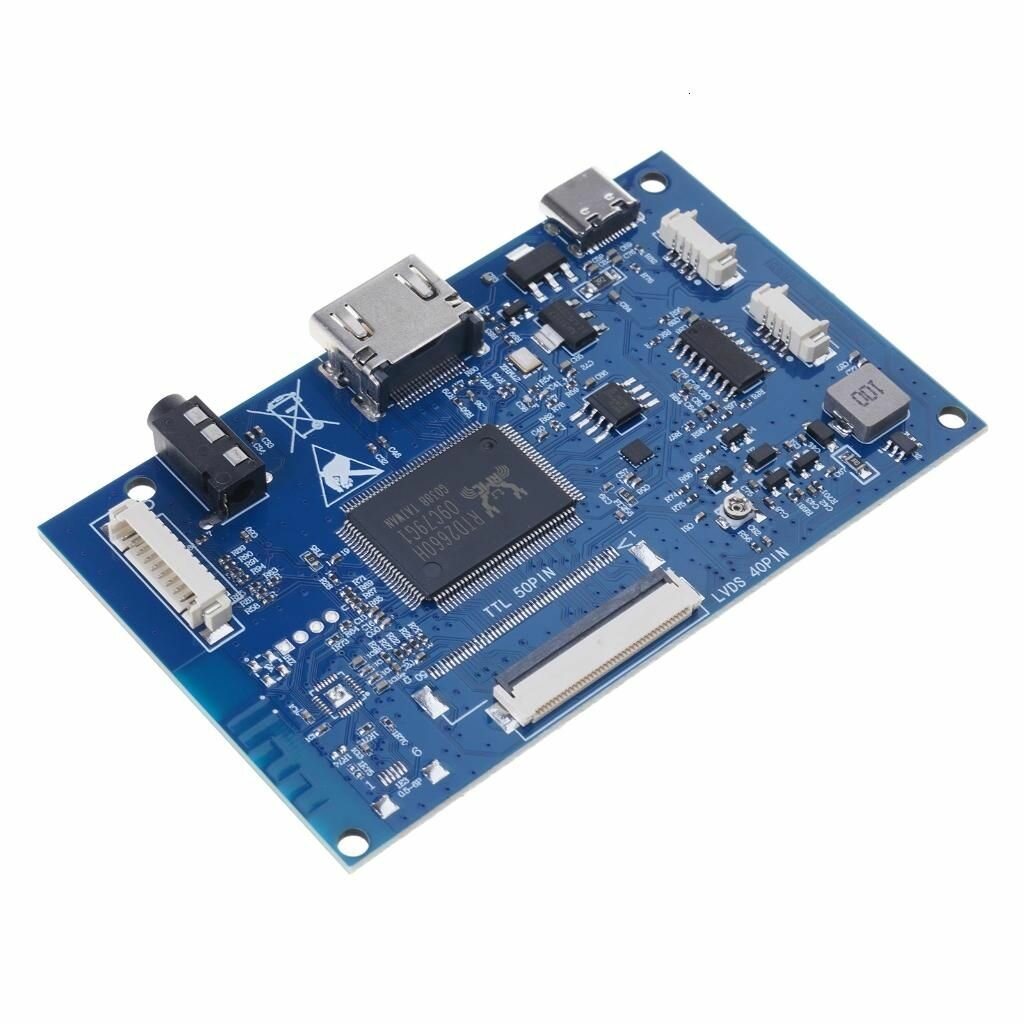 Универсальный контроллер 40Pin LCD для HJ080IA-01E, Черный