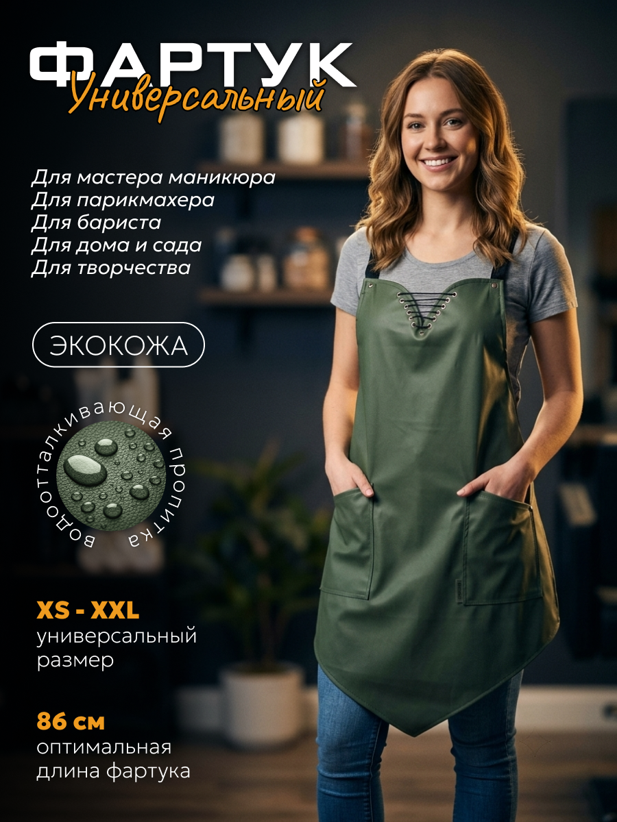 Фартук кухонный для мастера маникюра и парикмахера