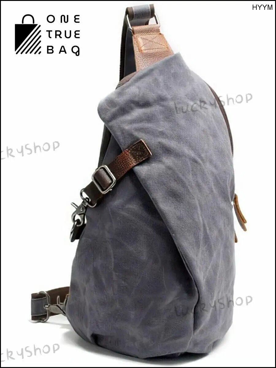 Рюкзак One True Bag, оксфорд, канвас, темно-серый, 37 см х 23 см