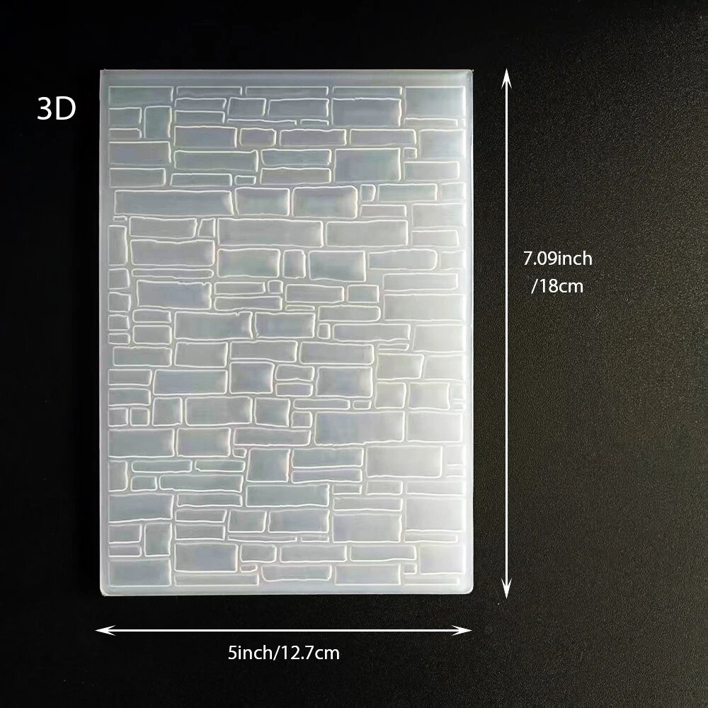 Трафарет 3D кирпич 12.7x18 см, Цвет: YH-345