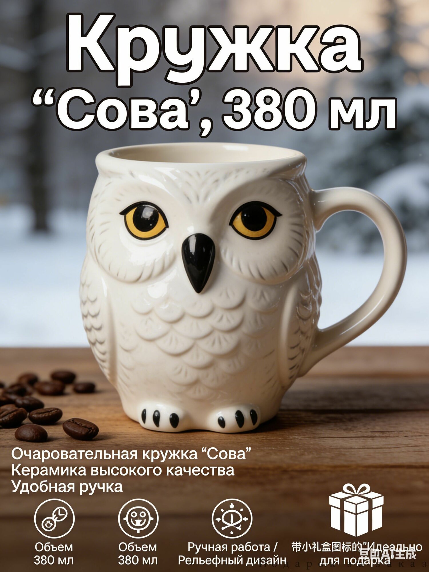 Чашка, 380.5 мл, 1 шт