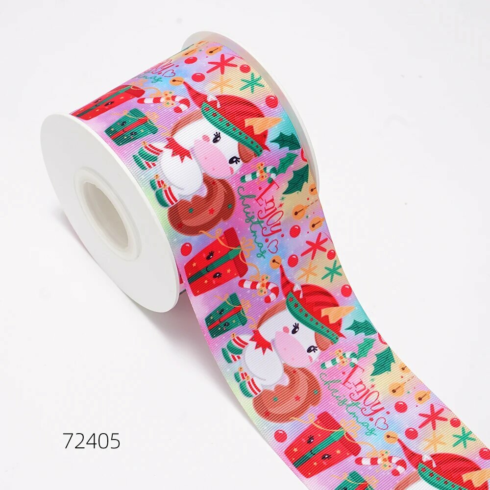Рождественские атласные ленты Top Ribbon 5 ярдов 72405, 38 mm satin