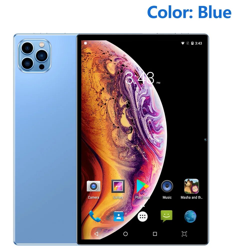 Планшет BDF, 10.1", 4/64ГБ, Wi-Fi+3G, Android