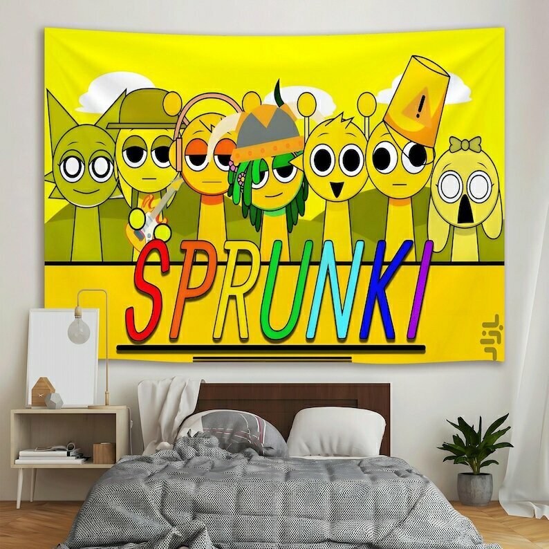 BeLOC Гобелен "Забавная радуга Sprunki" 150x150 см
