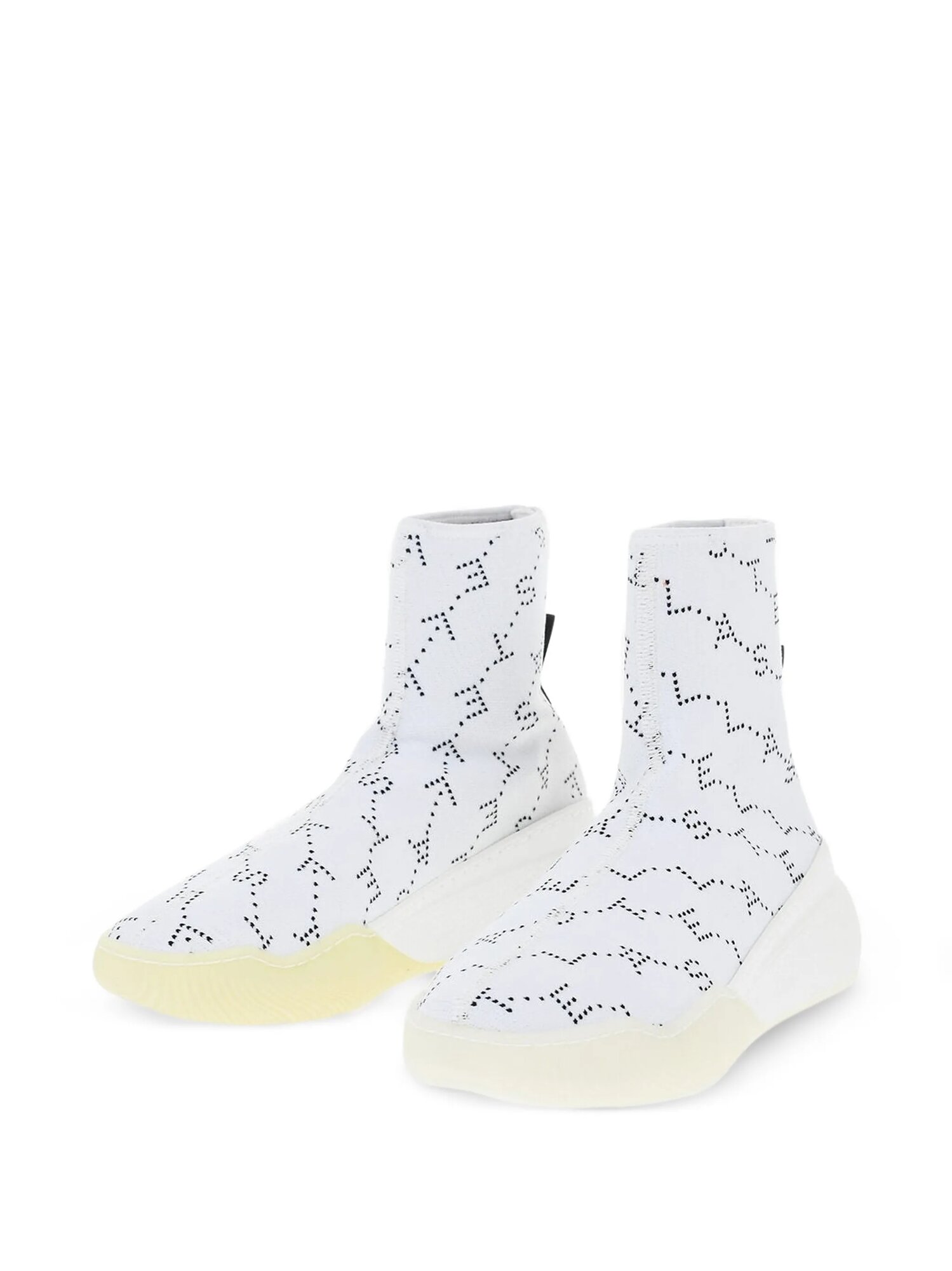 Кроссовки Stella McCartney Loop monogram-pattern sneakers, размер 38, бежевый/белый — фото 1