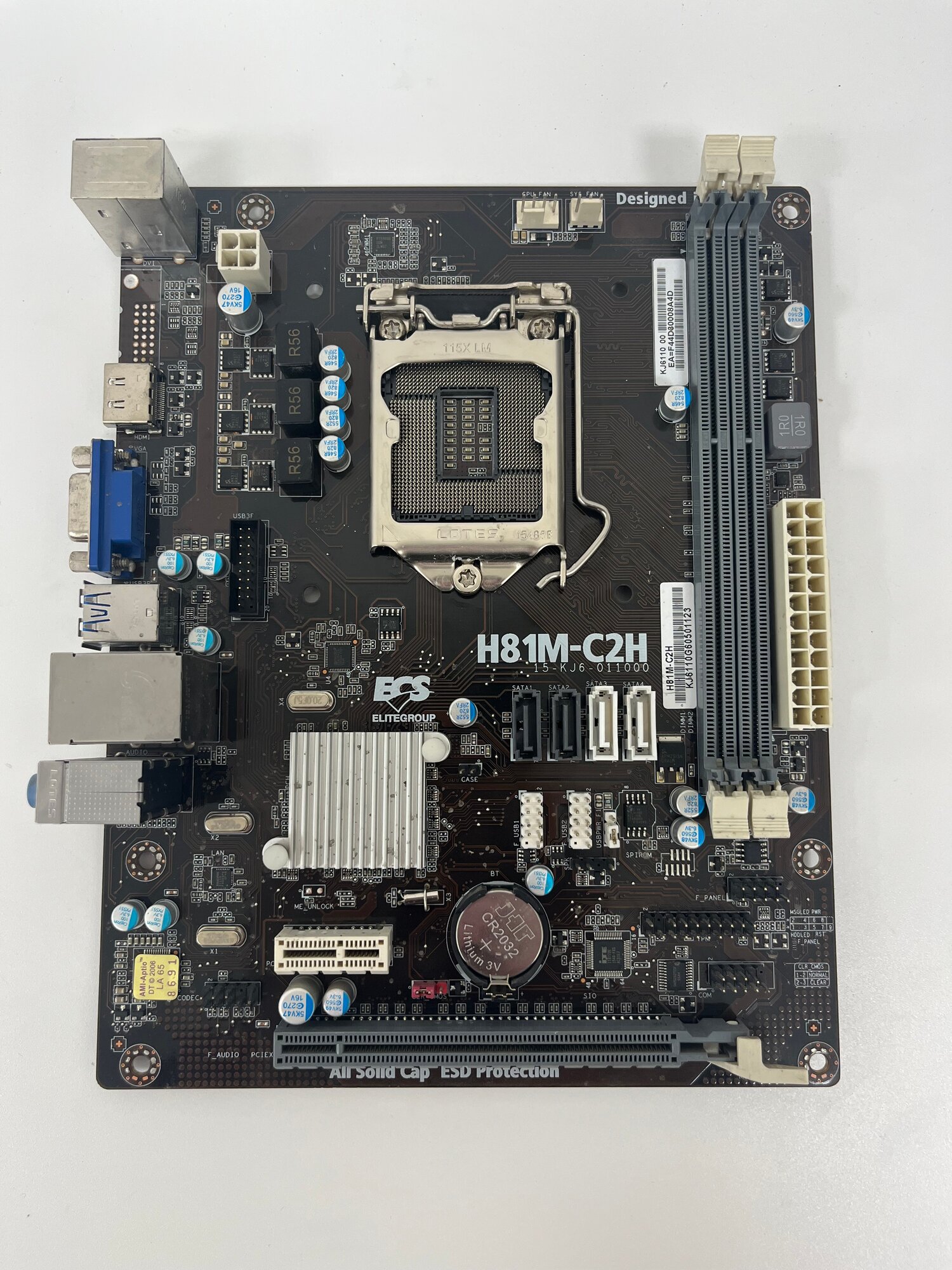 Материнская плата ECS H81M-C2H с сокетом LGA 1150 и чипсетом Intel H81