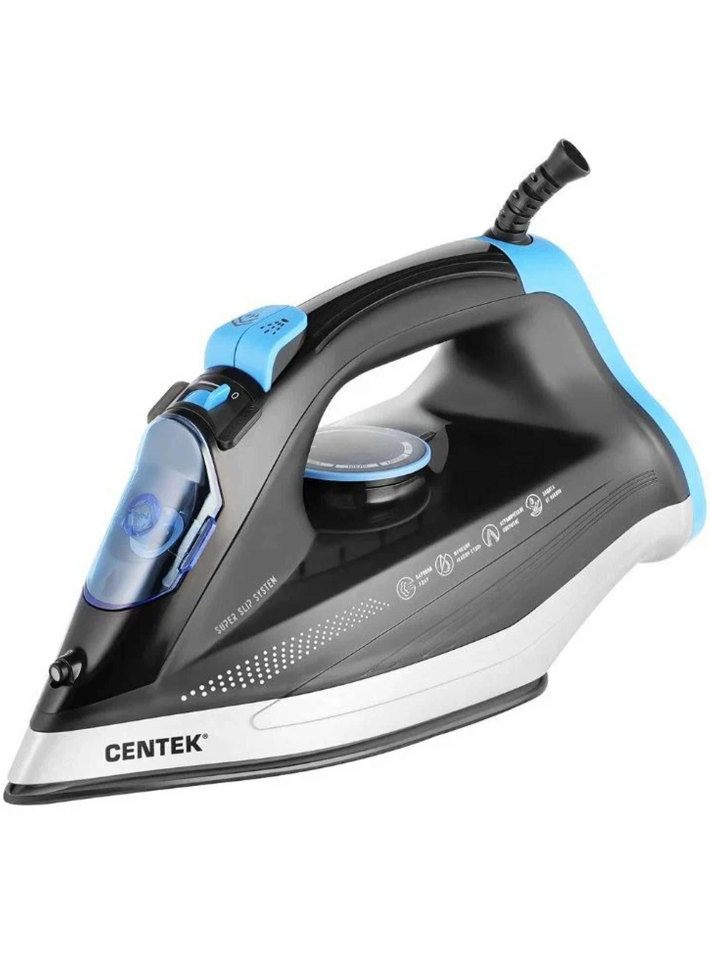 Утюг CENTEK CT-2315, 2700 Вт, керамическая подошва, 320 мл, черный
