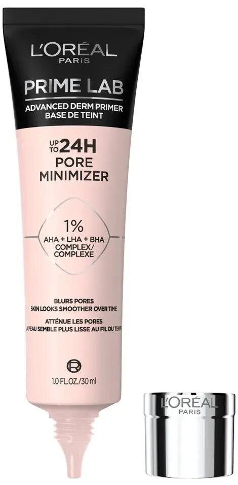Праймер для лица L'Oreal Paris Prime Lab Pore Minimizer, минимизирующий поры, с комплексом AHA+LHA+BHA, 30 мл