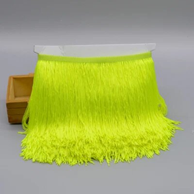 Полиэстерная бахрома для пошива Зеленый, 10cm, fluorescent yellow