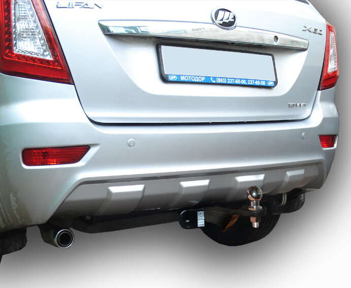 Фаркоп для CHERY TIGGO (T11), (FL) 2005- / тагаз VORTEX TINGO(FL) 2008- / LIFAN X60 2011- с электрикой (Smart) и сертифкатом в комплекте арт.(C105-AE)