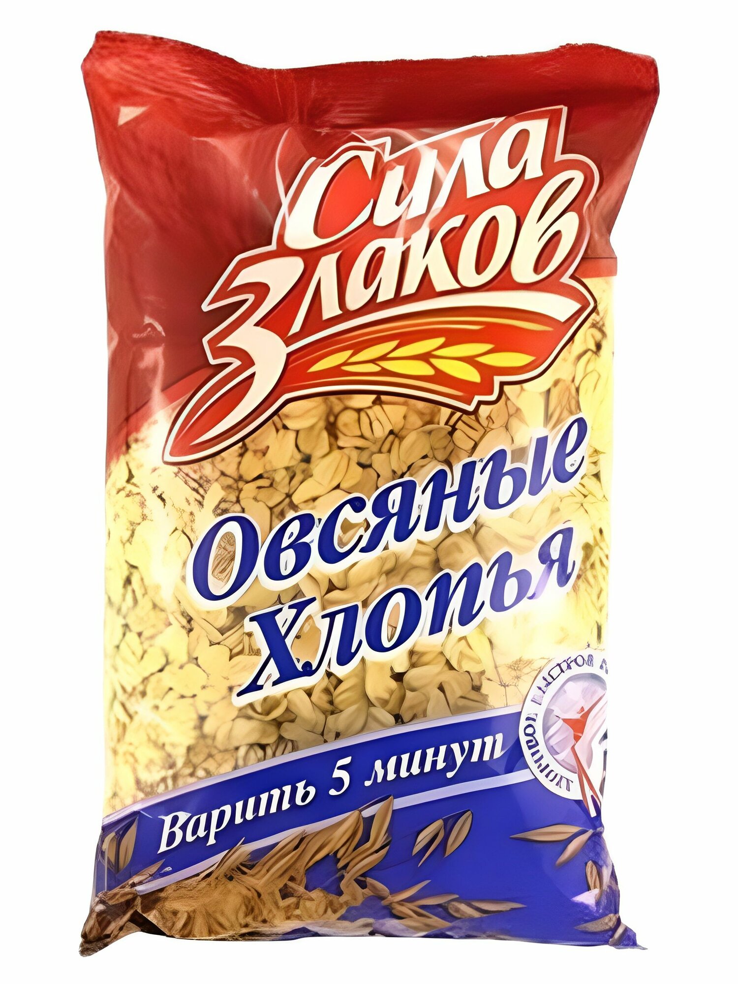 Овсяные хлопья "Сила злаков" Варить 5 минут 400г