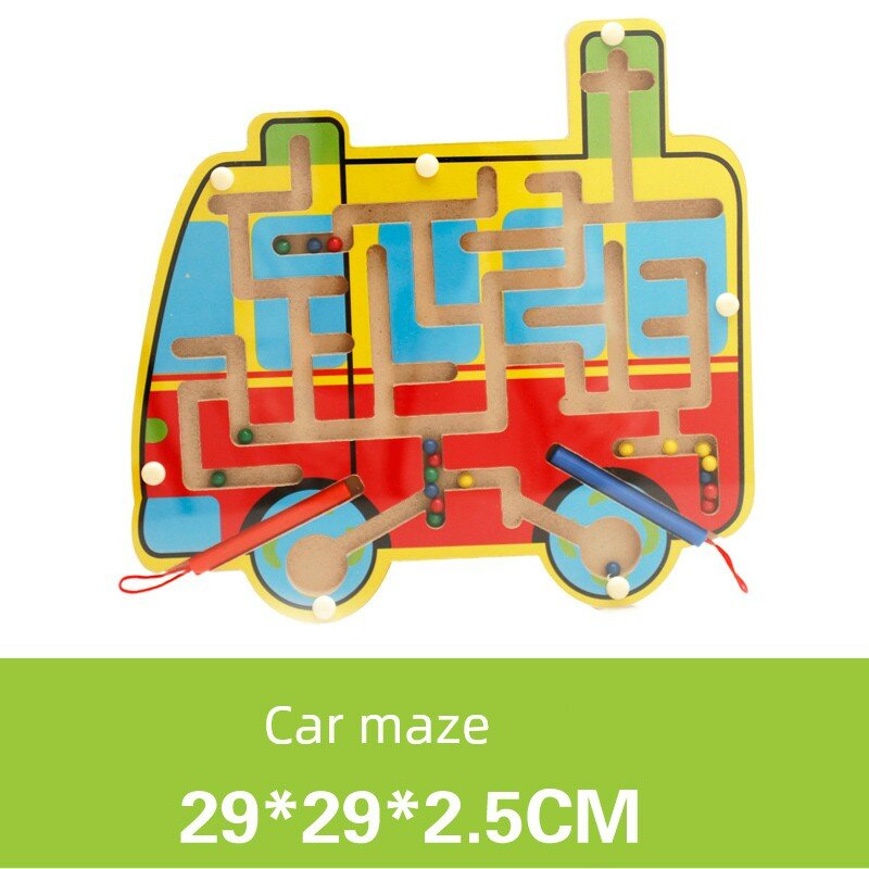 Автомобильный лабиринт магнитная игра для детей 4-6 лет односторонняя обучающая игра