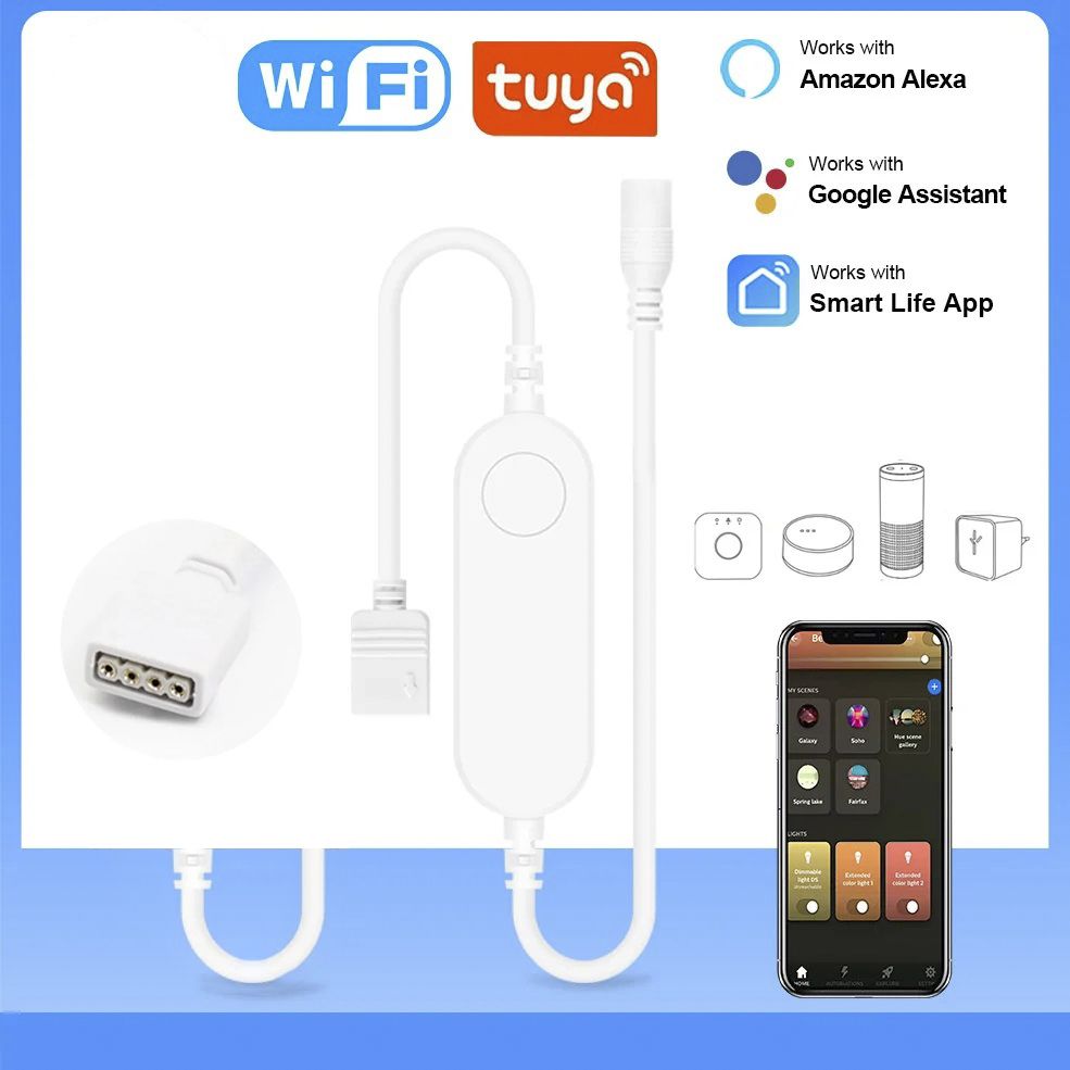 Контроллер для светодиодной ленты RGB WiFi 12В 24В