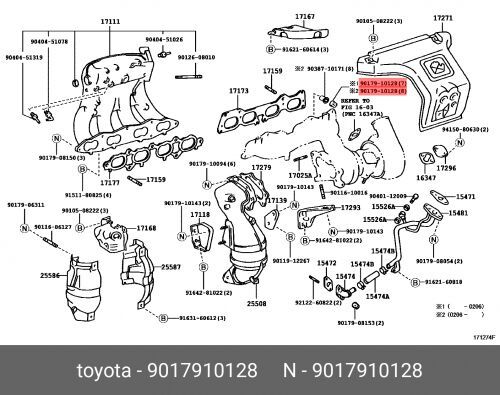 Гайка TOYOTA 9017910128