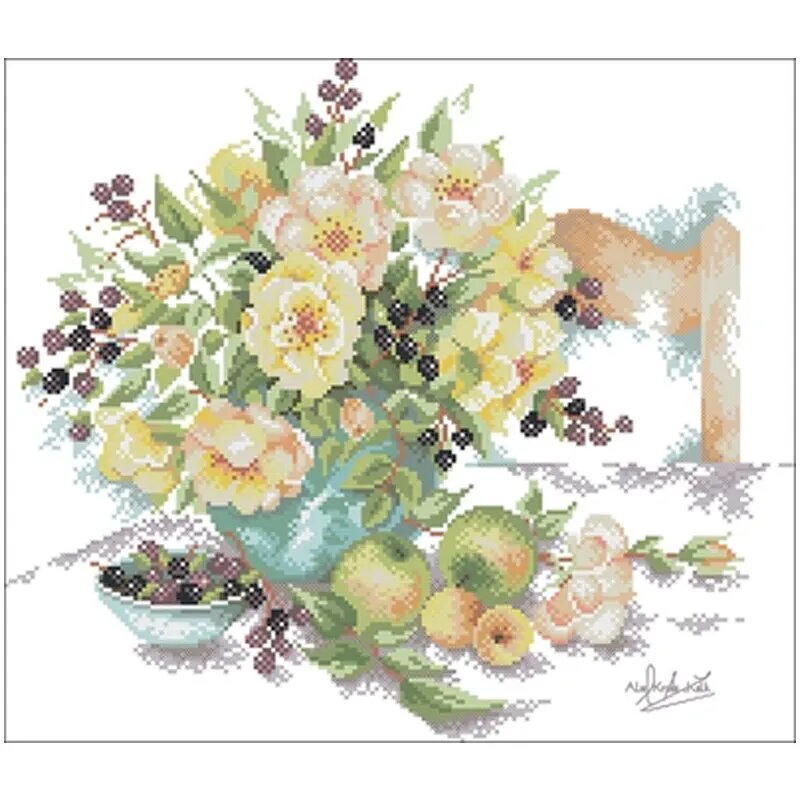 Наборы для вышивки крестом Coelho цветочные 11CT 14CT 18CT 14CT white canvas