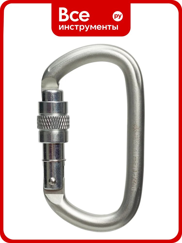 Карабин Vertical овал стальной люкс с муфтой (Keylock) ver 0260