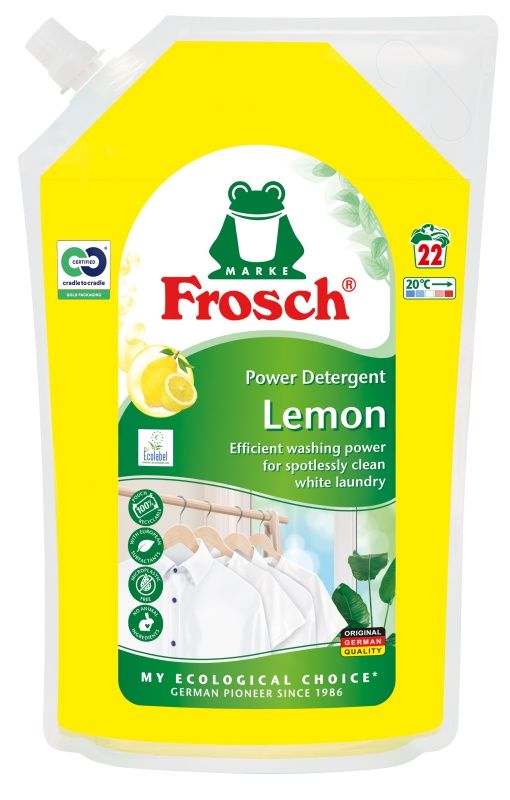 Жидкое средство для стирки, FROSCH, Лимон, 1.5 л, (4009175968302)