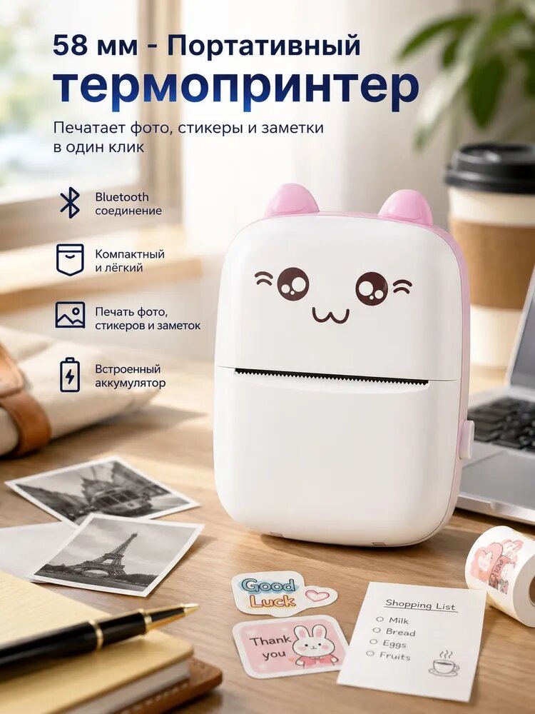 Мини-принтер C9; C15; C19; M5 термо, Монохромный