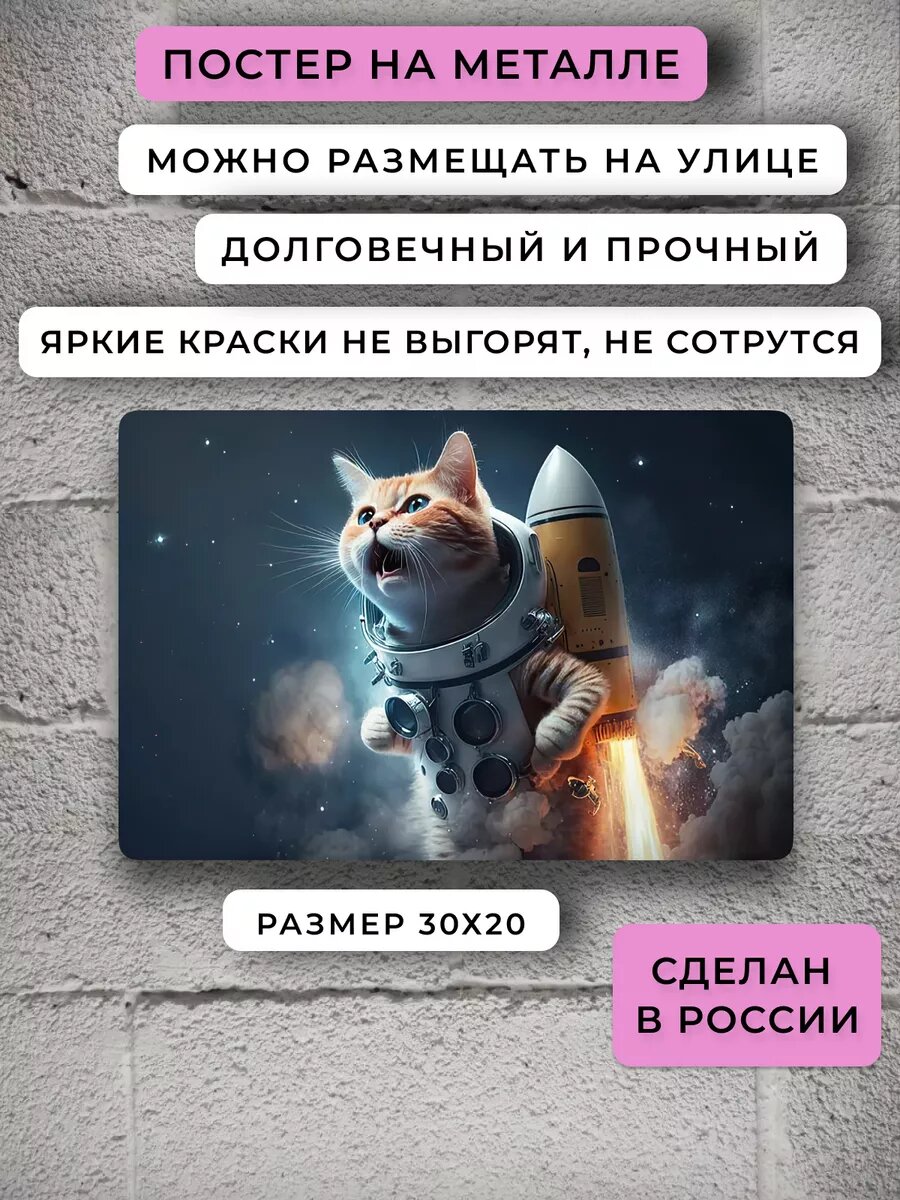 Подарок другу постер котик — фото 1