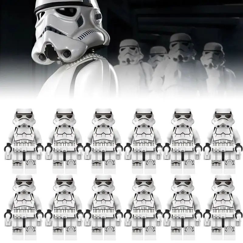 Набор минифигурок Звездные Войны Штурмовики Star Wars совместимы с конструкторами лего 12шт ПВХ 4.5см пакет M8044