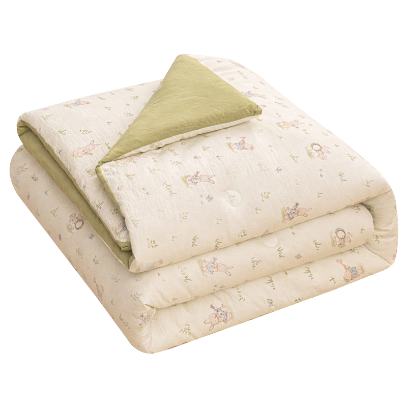 MUJI Двухслойный подушка из соевой волокна с морщинистой ткани 200×230 см 4 фунта лёгкий универсальный Цвет：Кролик