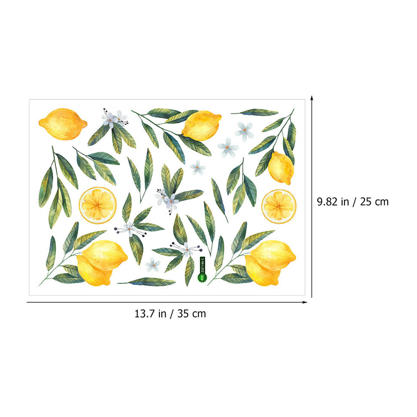 2 Листа Наклейки Для Стены Фрукты Декоративное Искусство 35.00X25.00X0.10Cm