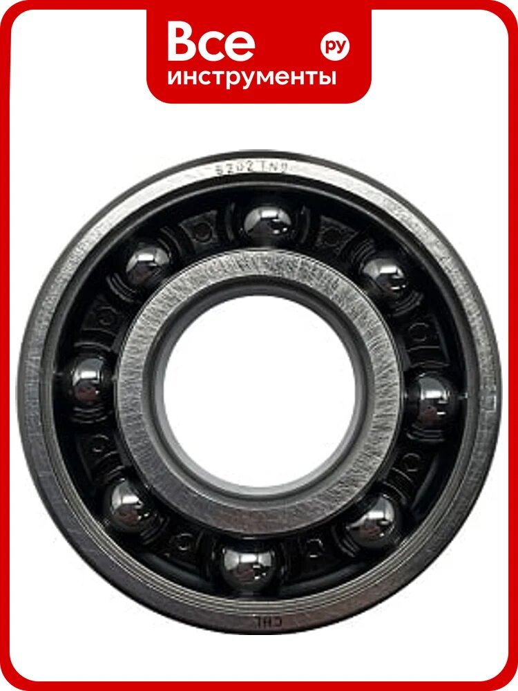 Подшипник коленвала UNITED PARTS 6202-TN9 для бензопил, триммеров, бензорезов сепаратор пластик (открытый) 90-0804