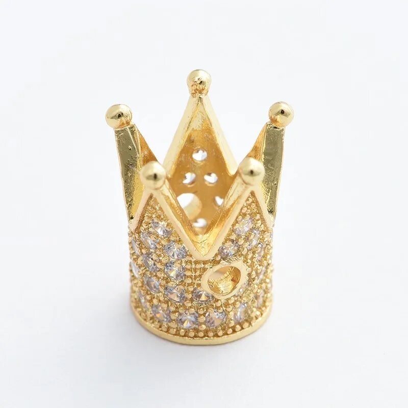 YANASI медные бусины-короны 10*12 мм Желтый, Golden