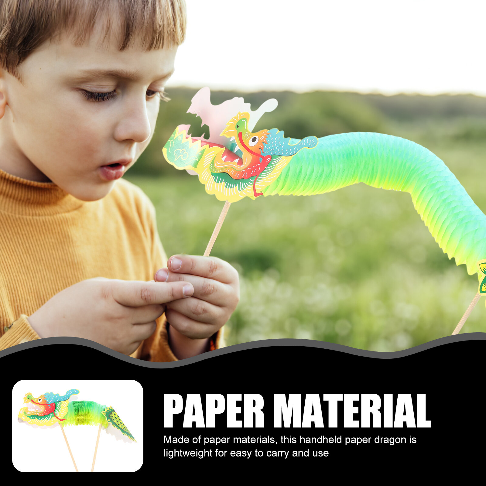 5 Штук Китайский Новый Год Декоративный Бумажный ДраконDIY 3D Декор 17.00X10.00X1.50Cm