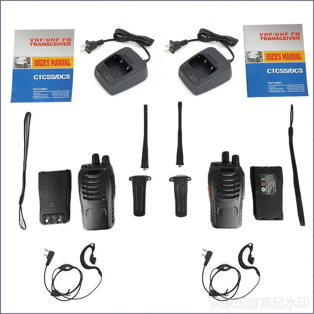 Рация BAOFENG BF-888S, 16 каналов, UHF 400 470 МГц, в комплекте две штуки с аккумуляторами