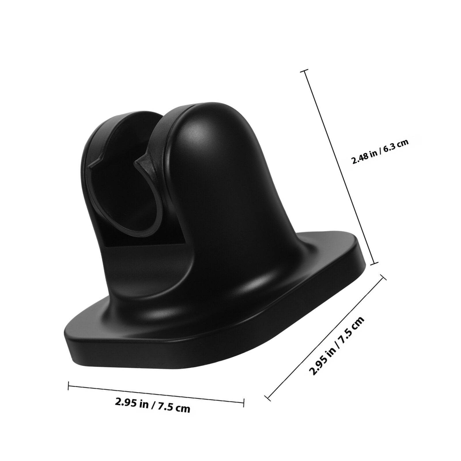 Держатель Для Душа На Скобе С Угловым Наклоном Чёрный 7.50X7.50X6.30Cm