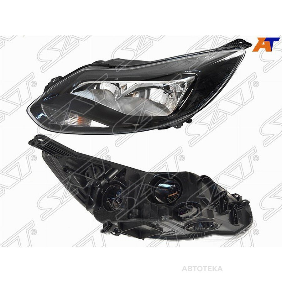 Фара FORD FOCUS III 11- черная SAT ST43111A4LMLDEM2