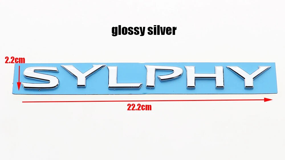 1 шт, 3d-наклейка на задний бампер автомобиля Голубой, gs SYLPHY
