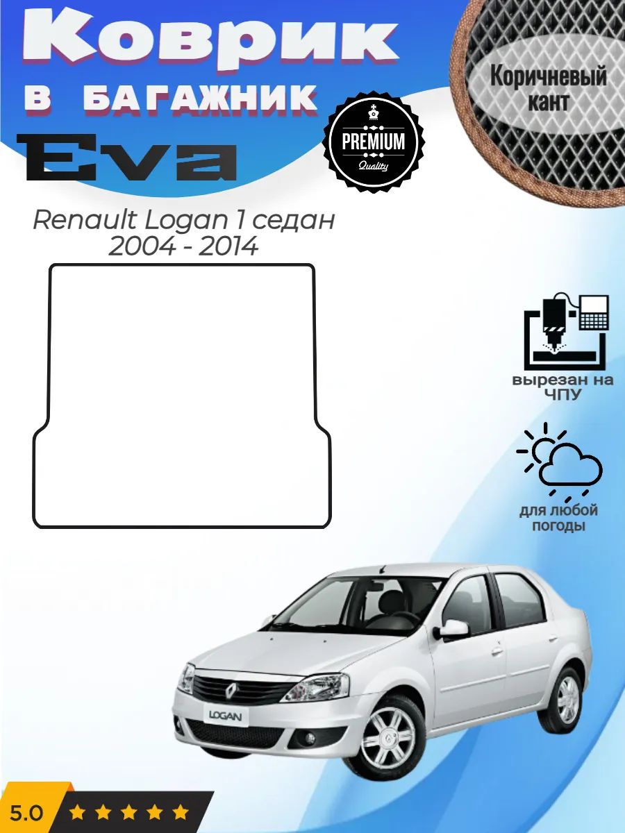 EVA коврик в багажник Renault Logan седан Рено Логан 1