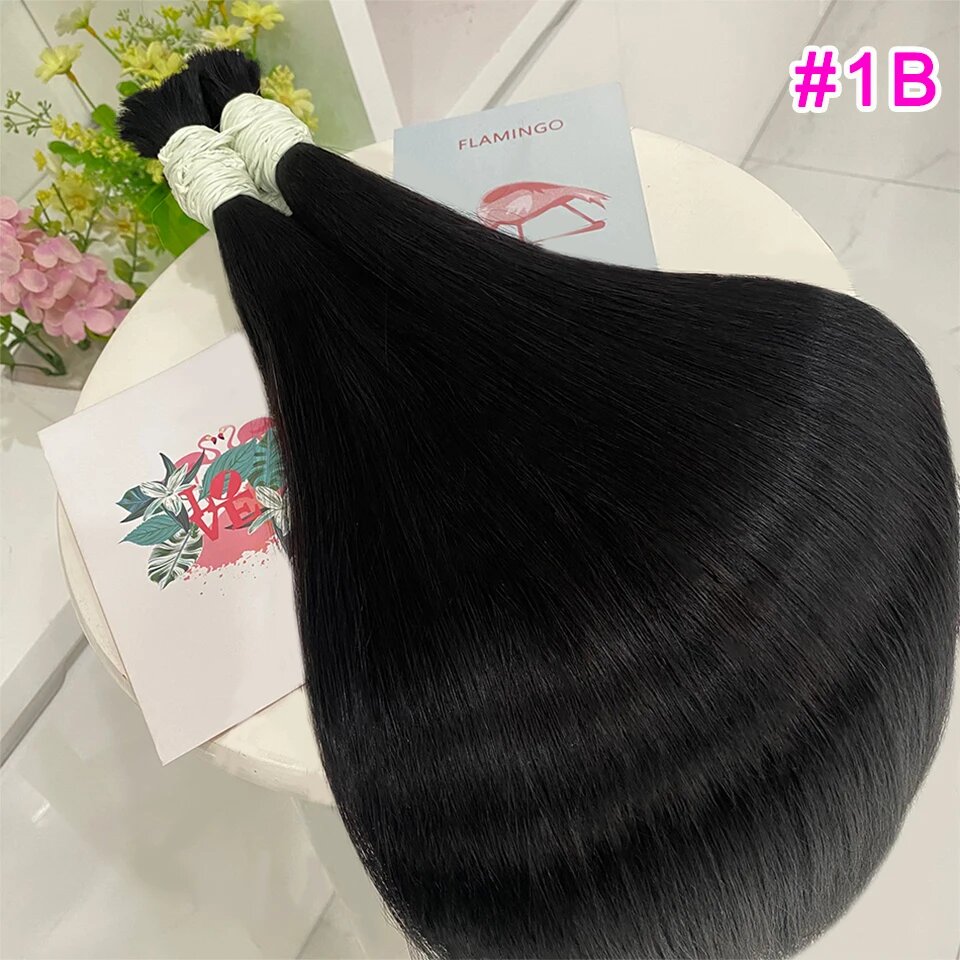 Прямые волосы Remy 1B, 100г, 55см, Цвет 14A
