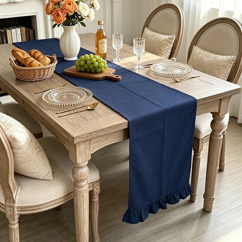 Скатерть-дорожка из полиэстера для кухни 40x140cm, Синий, blue