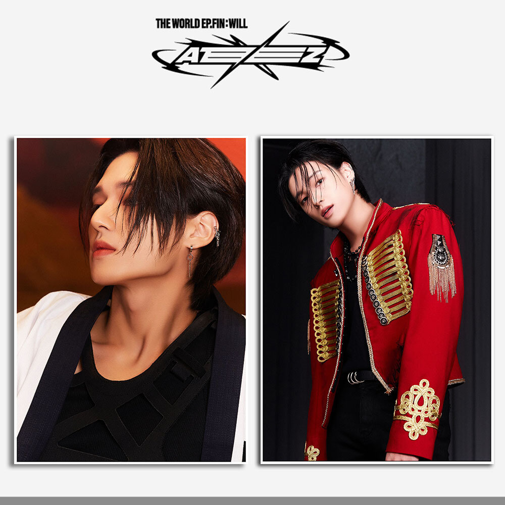 Официальный постер альбома ATEEZ THE WORLD EP.FIN : WILL — член группы WOO YOUNG, коллекционное искусство, мерч альбома