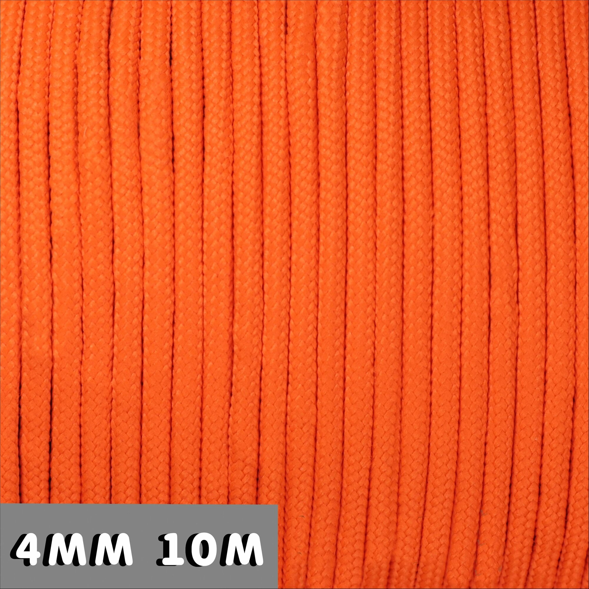 Русский паракорд 4мм (Paracord III-550) Неон Оранжевый (10 м)