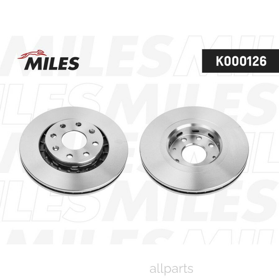MILES K000126 Диск тормозной CHEVROLET AVEO/SPARK/RAVON NEXIA R3- передний