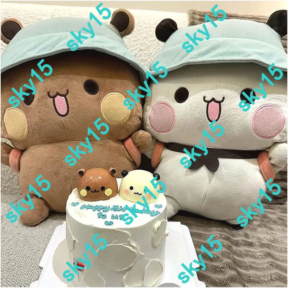 Плюшевые Куклы Панды Бубу И Дуду(темно-коричневый-Dudu Bear&20cm)