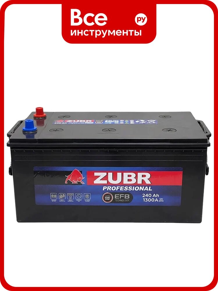 Аккумуляторная батарея Professional EFB 240Ah L+ ZUBR ZETC2403