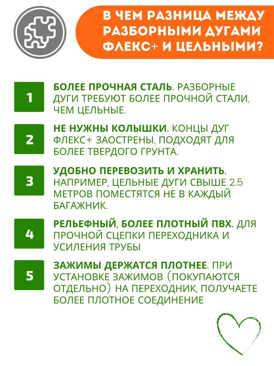 LIFESAVER Комплект дуг для парника, Металл, 6 шт