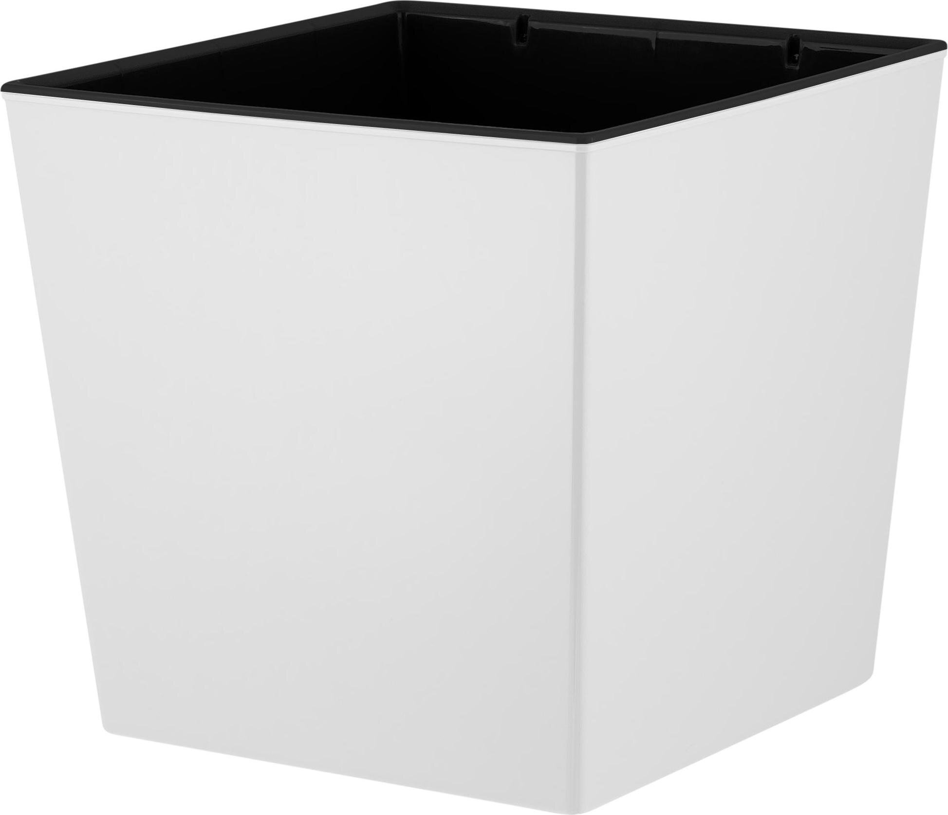 Горшок цветочный Ingreen Cube 18.4x17.7x17.7 см v4.2 л пластик белый жасмин