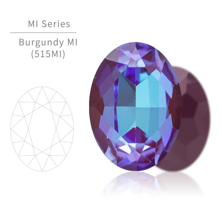 Хрустальные стразы фиолетового цвета Burgunday MI (515MI) 10шт