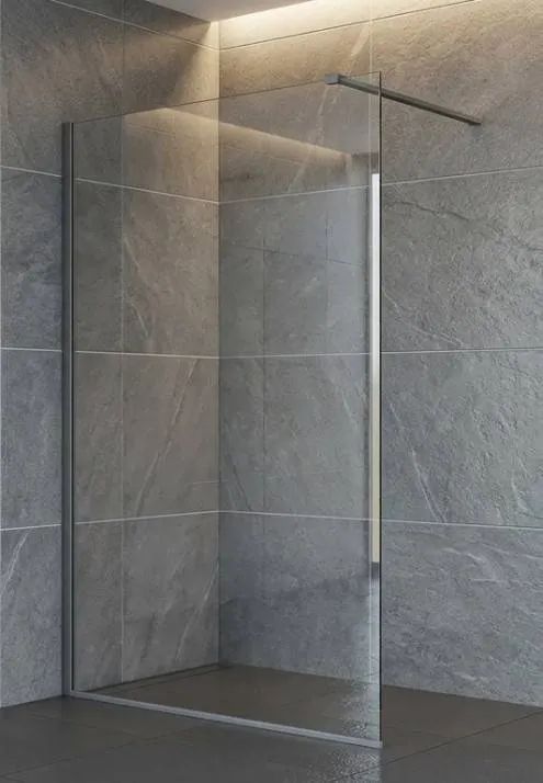 Душевая стенка Wellerein Walk-In WRT-W8TC100 (100x200, прозрачный/хромированный)