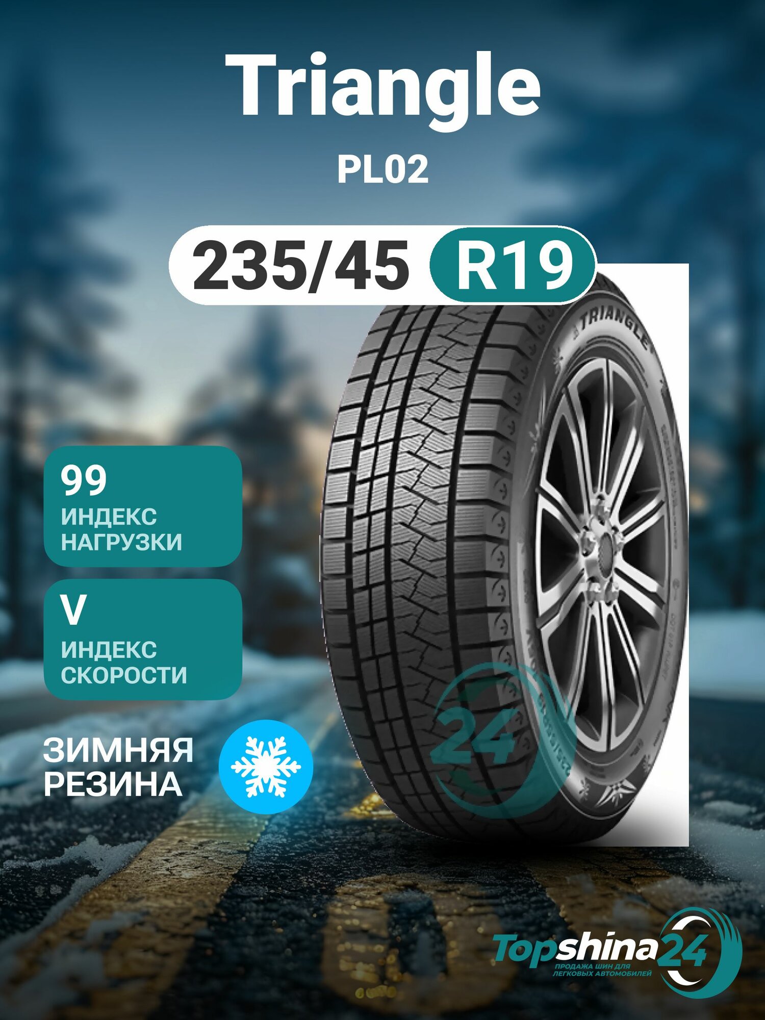 Шины зимние Triangle PL02 235/45 R19 V99