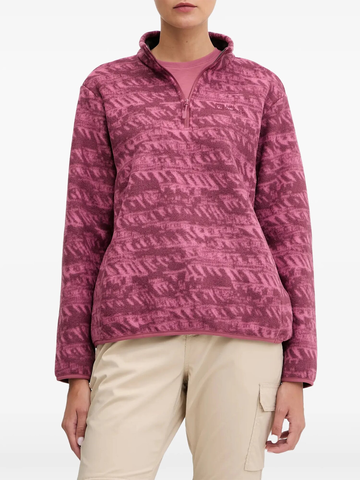 Толстовка Zipped patterned sweatshirt