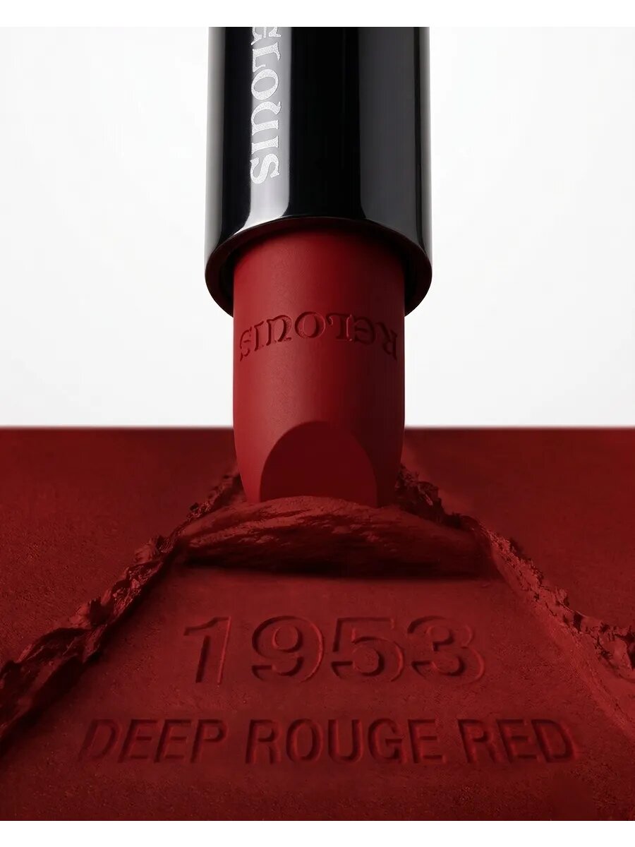 Помада матовая Relouis RED LIMIT тон 1953 Deep Rouge Red, красная, та самая