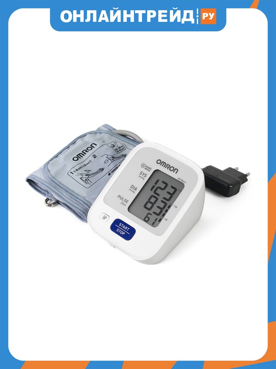 Тонометр Omron M2 Basic (HEM-7121-ARU) с адаптером и манжетой (20-32)