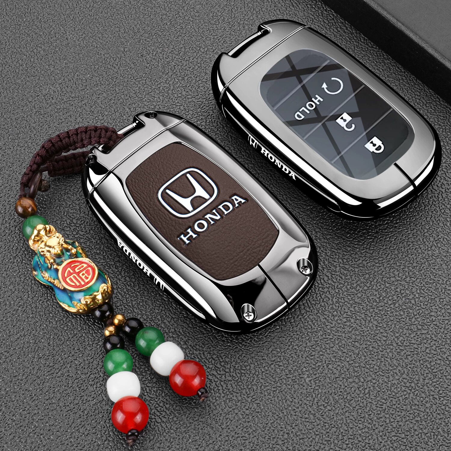 Ключевой чехол для Honda CR-V 2025 года с пирсом, меняющим цвет - Мокко-коричневый, подходит для моделей 2020-2023
